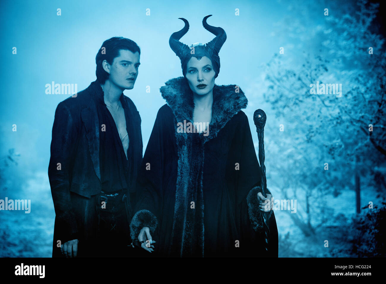 MALEFICENT, from left: Sam Riley, Angelina Jolie as Maleficent, 2014 ...
