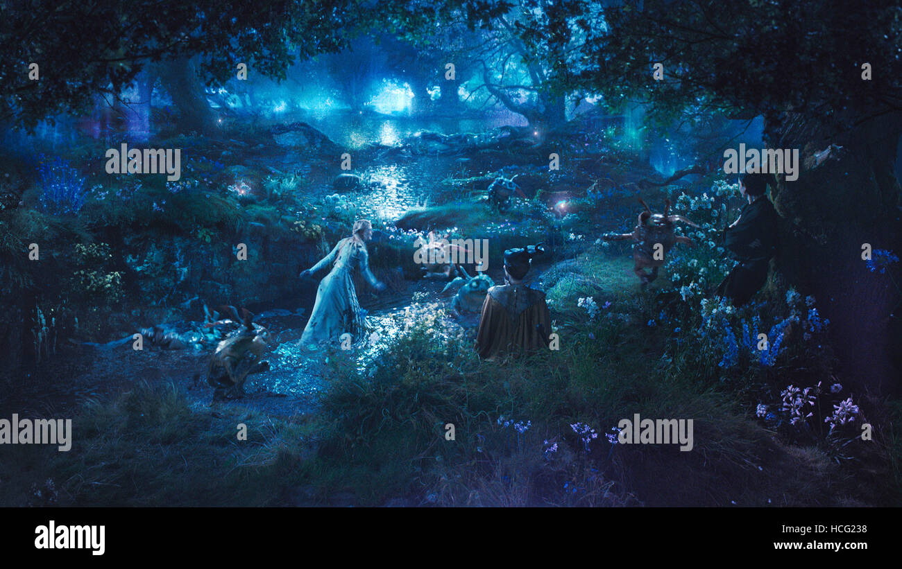 MALEFICENT, l-r: Elle Fanning, Angelina Jolie, Sam Riley, 2014. ©Walt ...