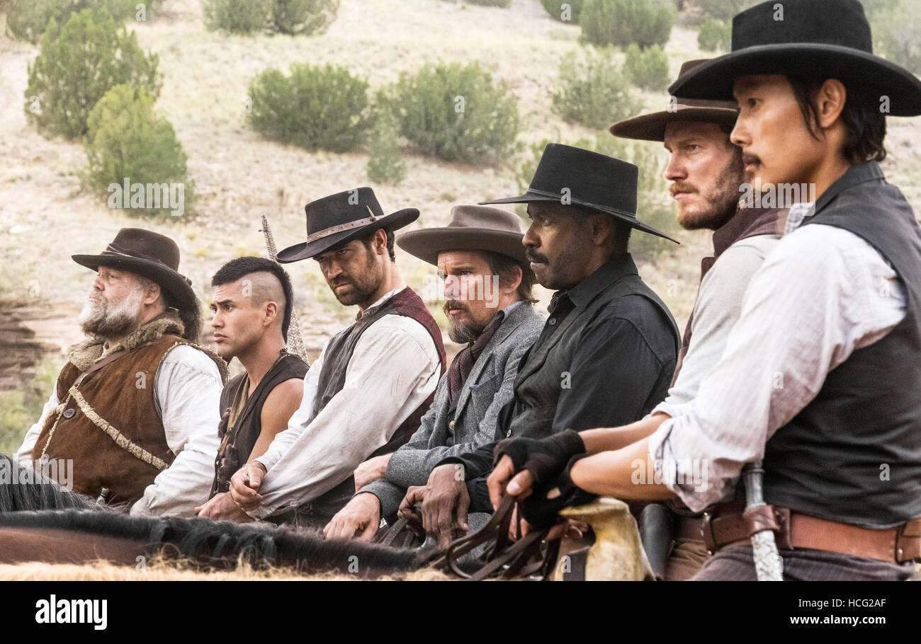 THE MAGNIFICENT SEVEN, from left: Vincent D'Onofrio, Martin Sensmeier ...