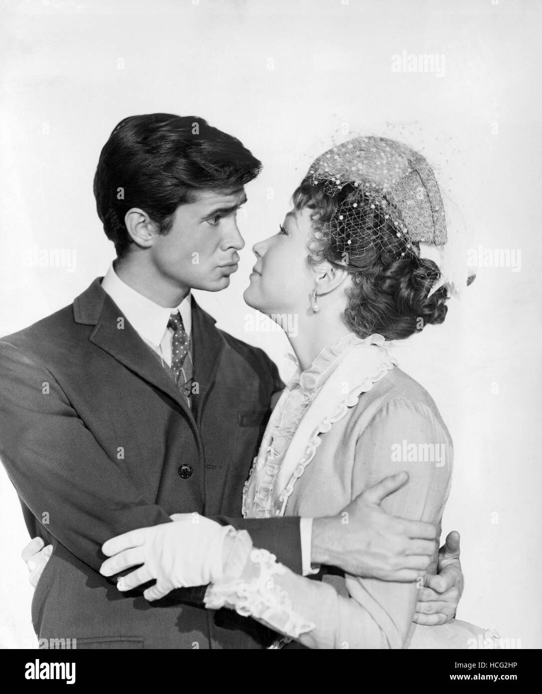 THE MATCHMAKER, from left: Anthony Perkins, Shirley Booth, 1958 Stock ...