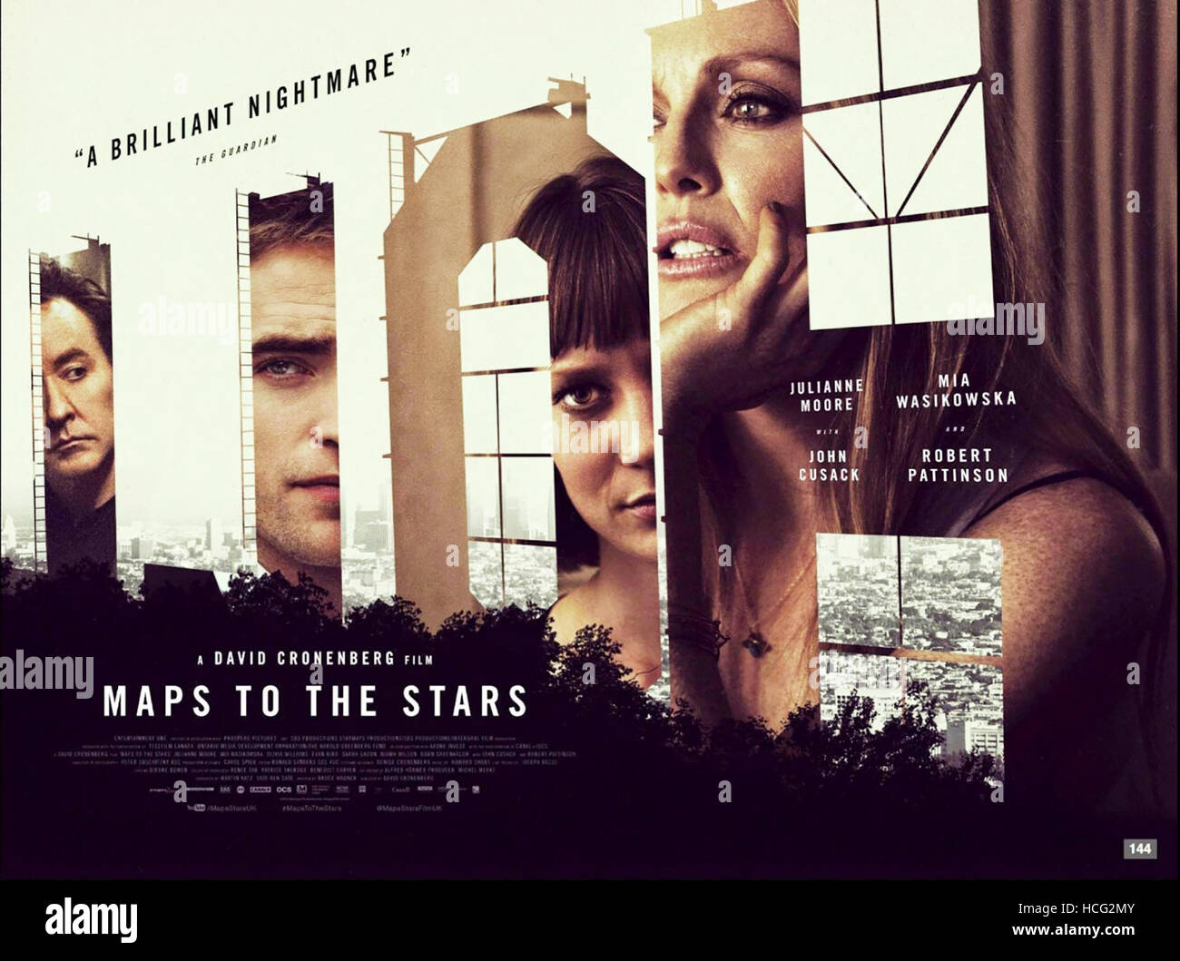MAPS TO THE STARS, British poster art, from left: John Cusack, Robert ...