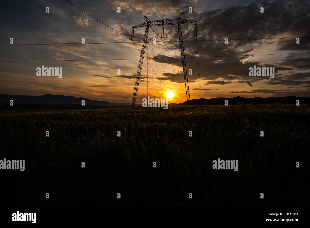 Dark pylon hi-res stock photography and images - Alamy
