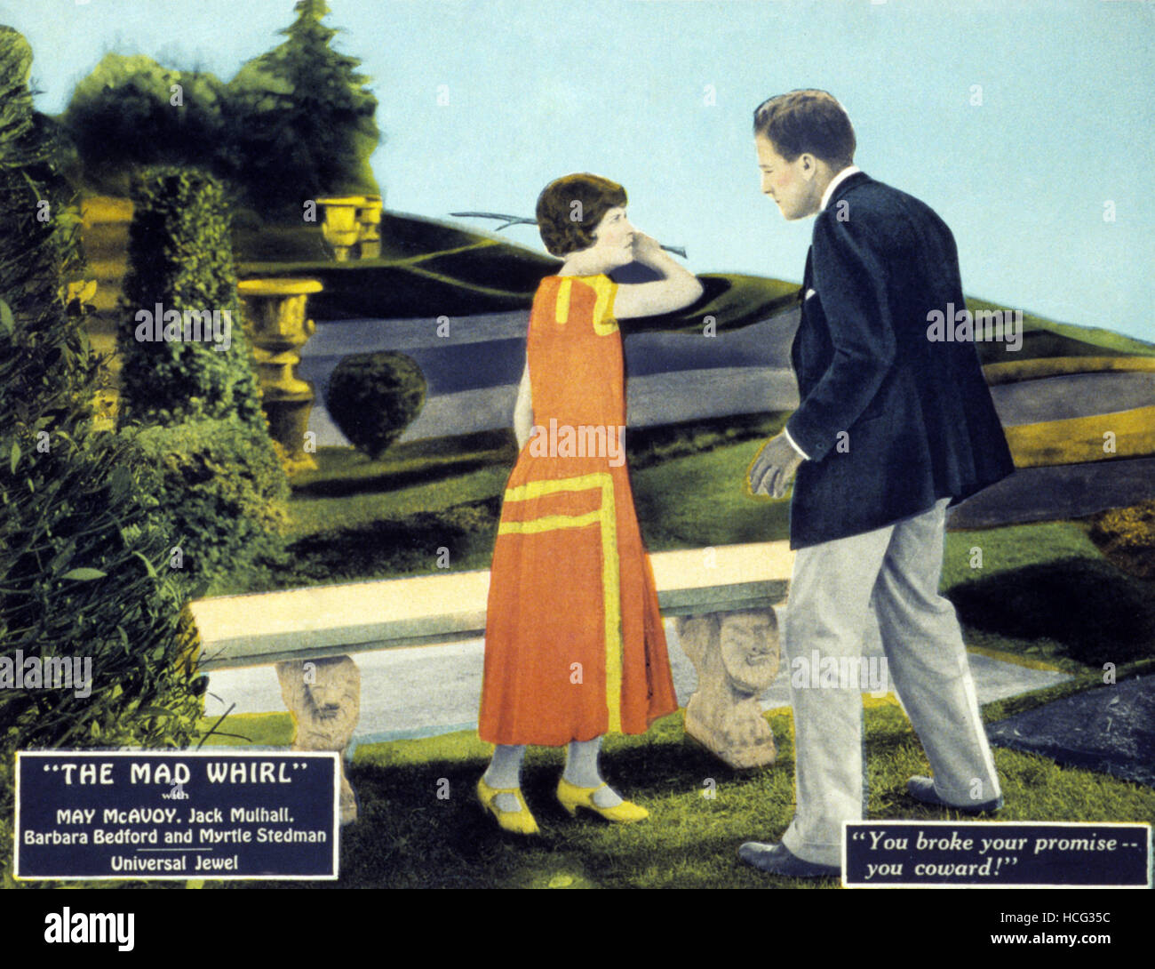 THE MAD WHIRL, l-r: May McAvoy, Jack Mulhall on lobbycard, 1925 Stock Photo - Alamy