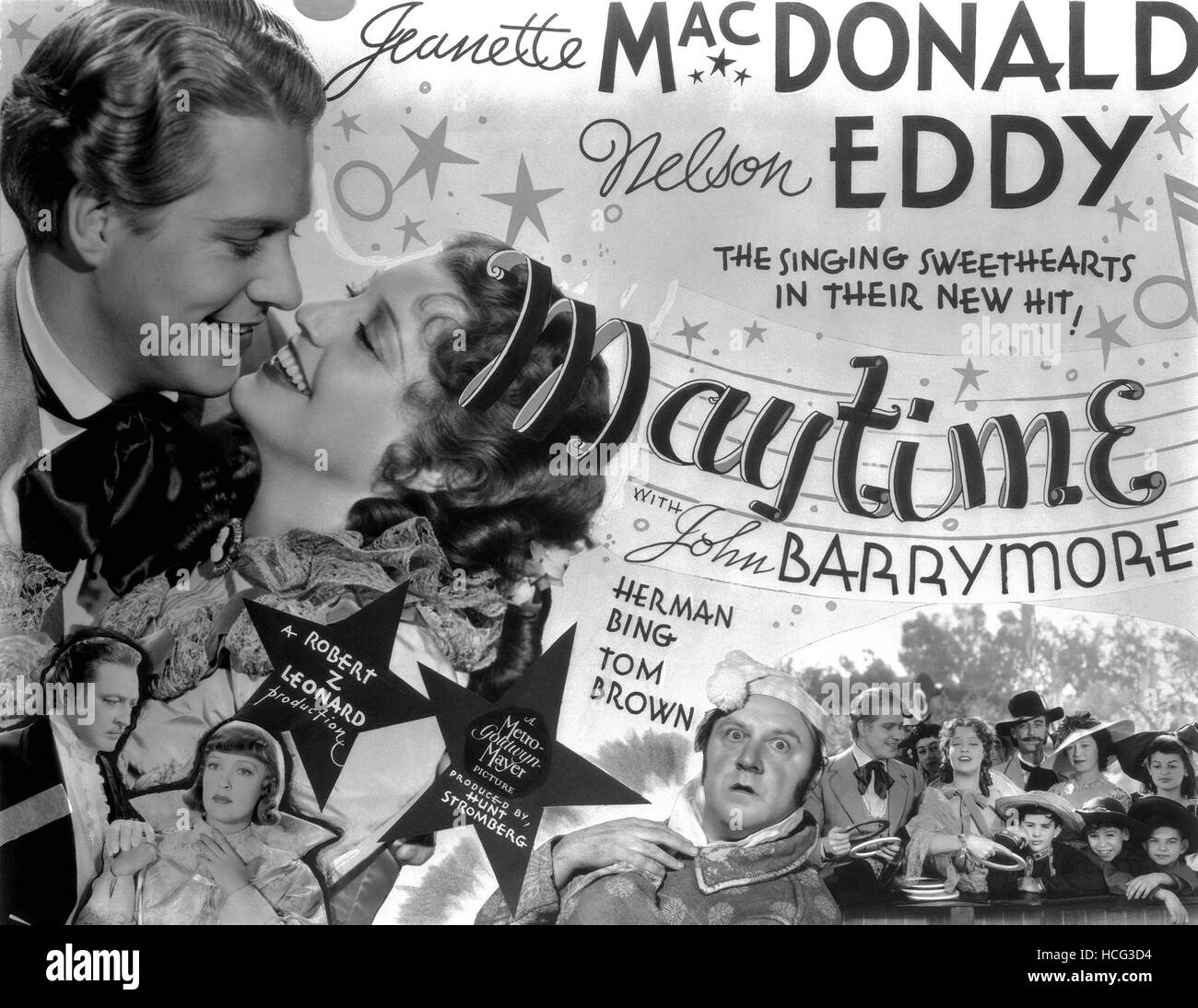 MAYTIME, Nelson Eddy, John Barrymore, Jeanette MacDonald, Herman Bing ...