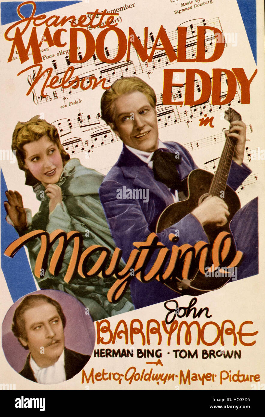 MAYTIME, clockwise from lower left, John Barrymore, Jeanette MacDonald ...
