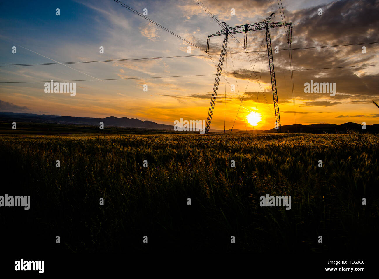 Electric sunset hi-res stock photography and images - Alamy