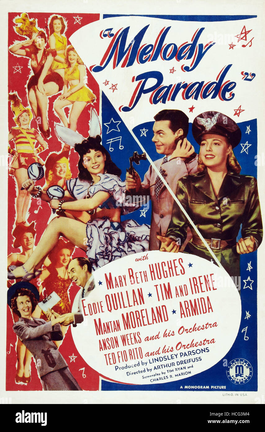 MELODY PARADE, US poster art, from bottom left: Irene Ryan, Tim Ryan ...