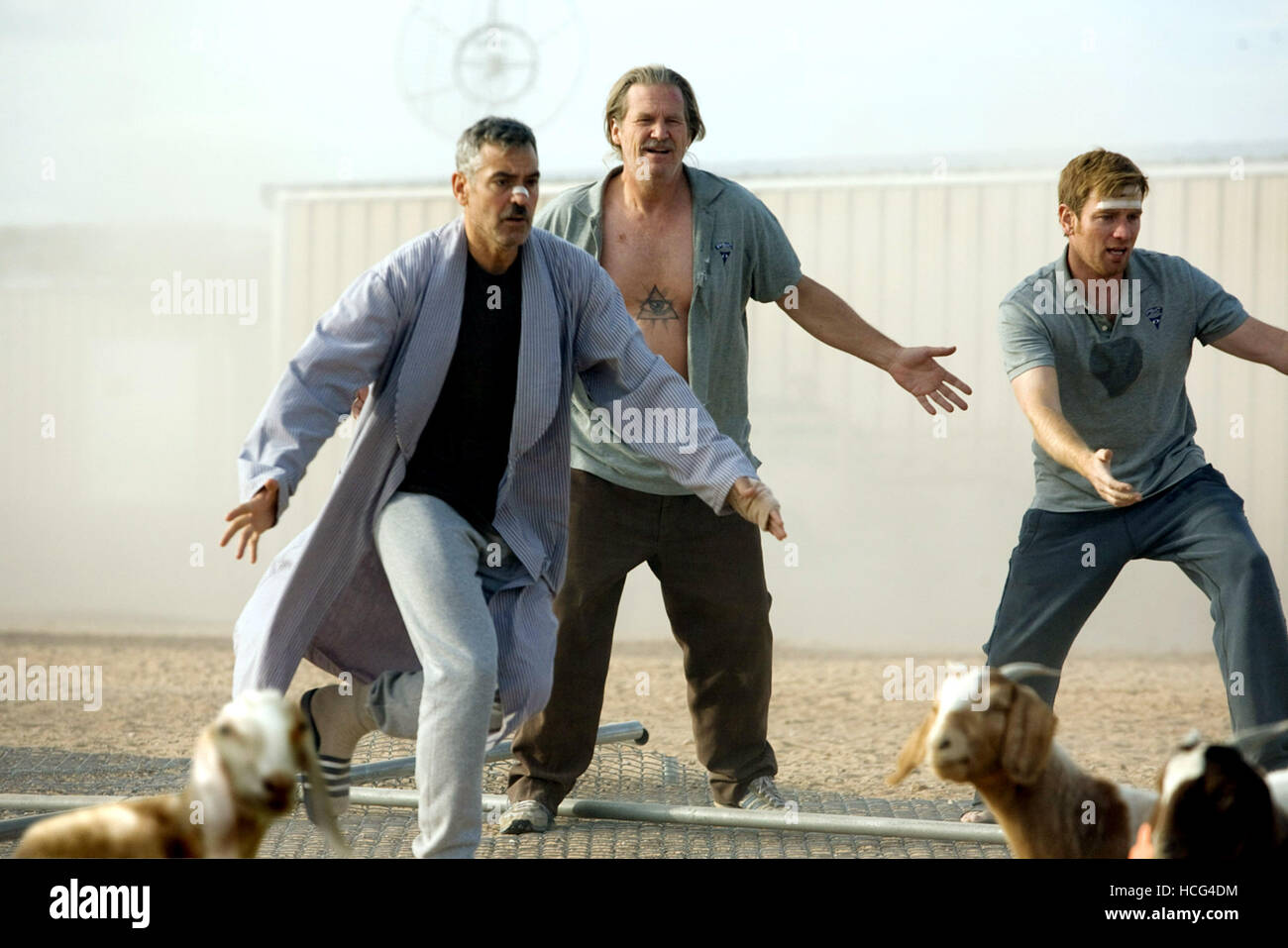 THE MEN WHO STARE AT GOATS, from left: George Clooney, Jeff Bridges ...