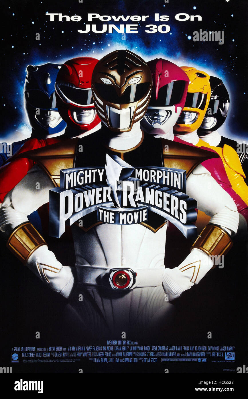 MIGHTY MORPHIN POWER RANGERS: THE MOVIE, US advance poster art, from ...