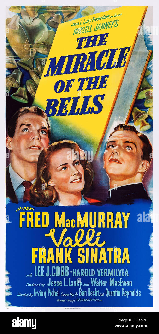 THE MIRACLE OF THE BELLS, l-r: Fred MacMurray, Alida Valli, Frank ...