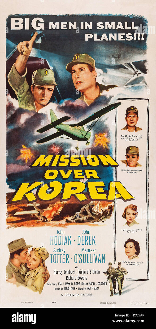 MISSION OVER KOREA, US poster art, top: John Derek, John Hodiak; right ...