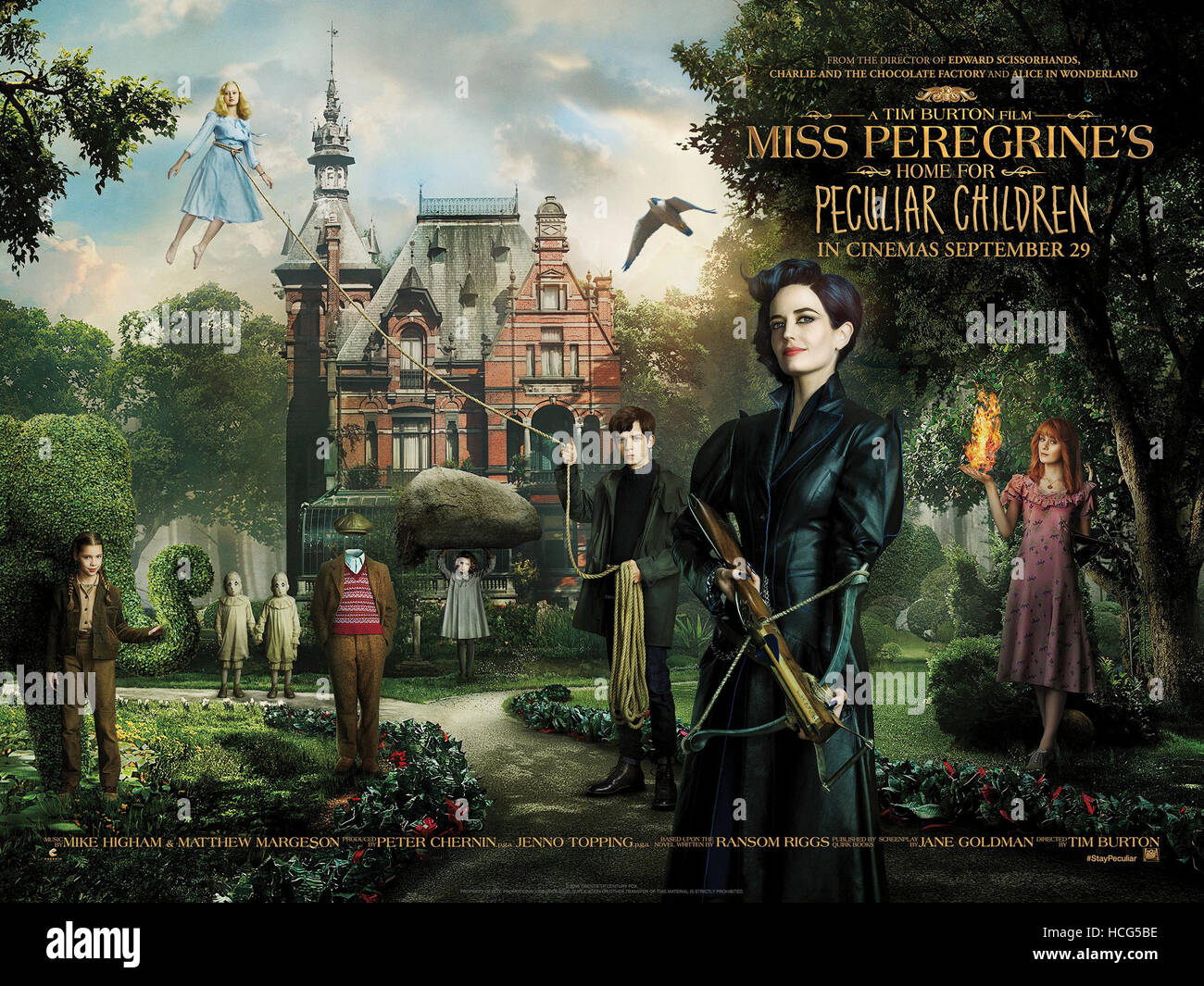 MISS PEREGRINE'S HOME FOR PECULIAR CHILDREN, British quad poster, top ...