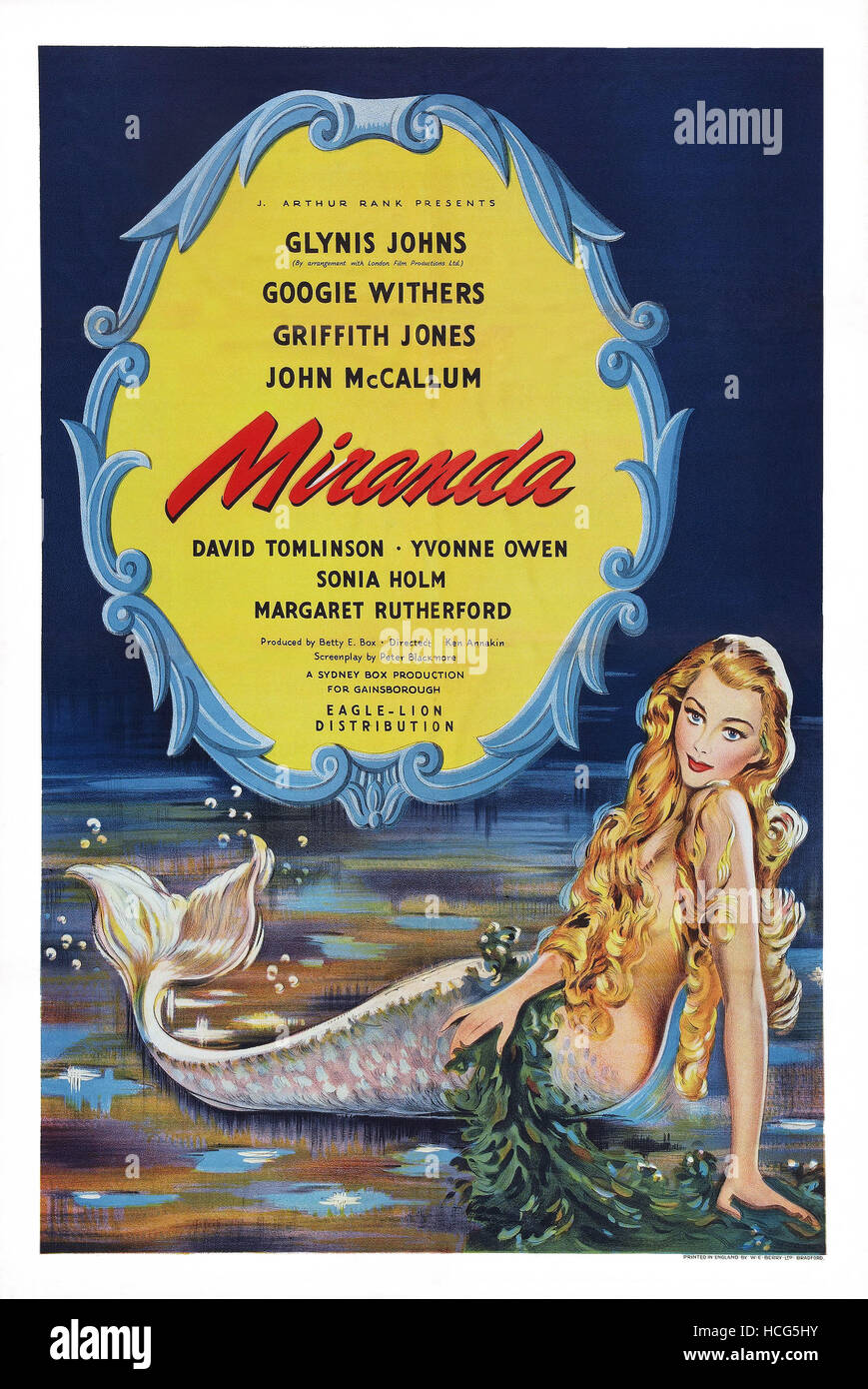 MIRANDA, poster art, Glynis Johns, 1948 Stock Photo - Alamy