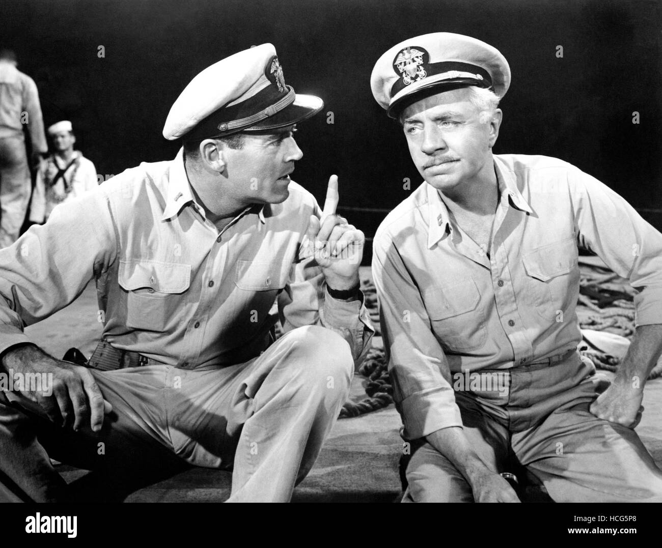 MISTER ROBERTS, from left: Henry Fonda, William Powell, 1955 Stock ...