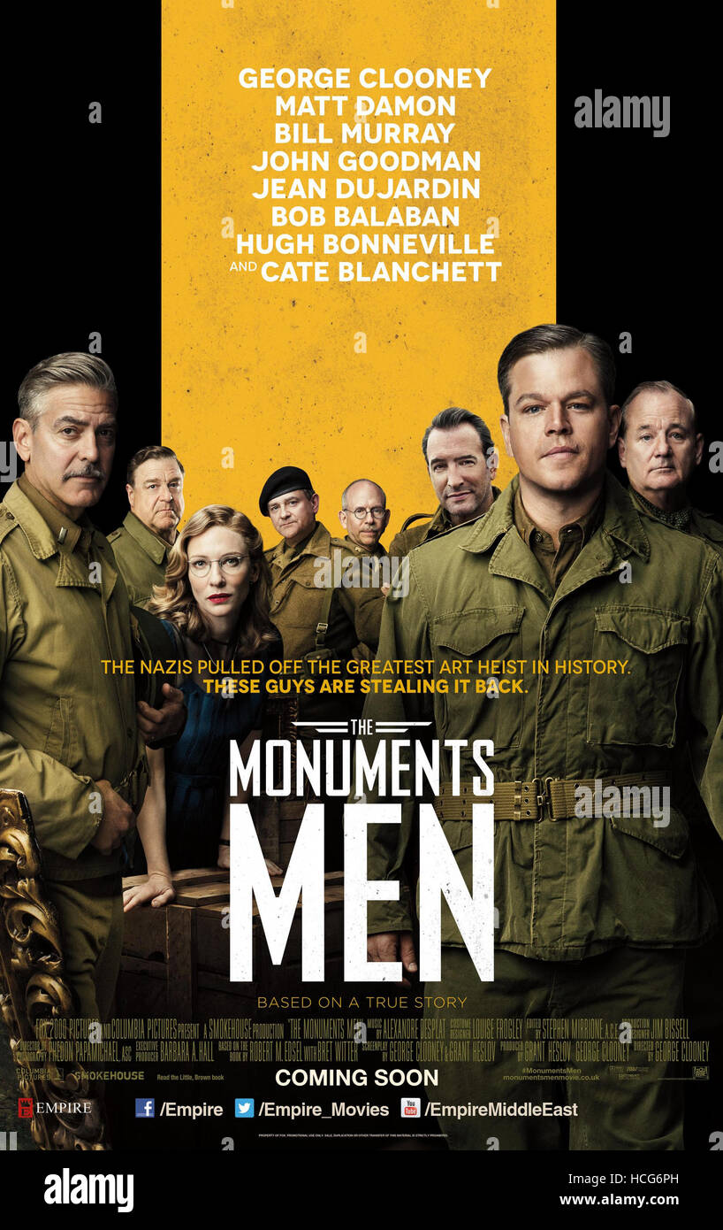 THE MONUMENTS MEN, US poster art, from left: George Clooney, John ...