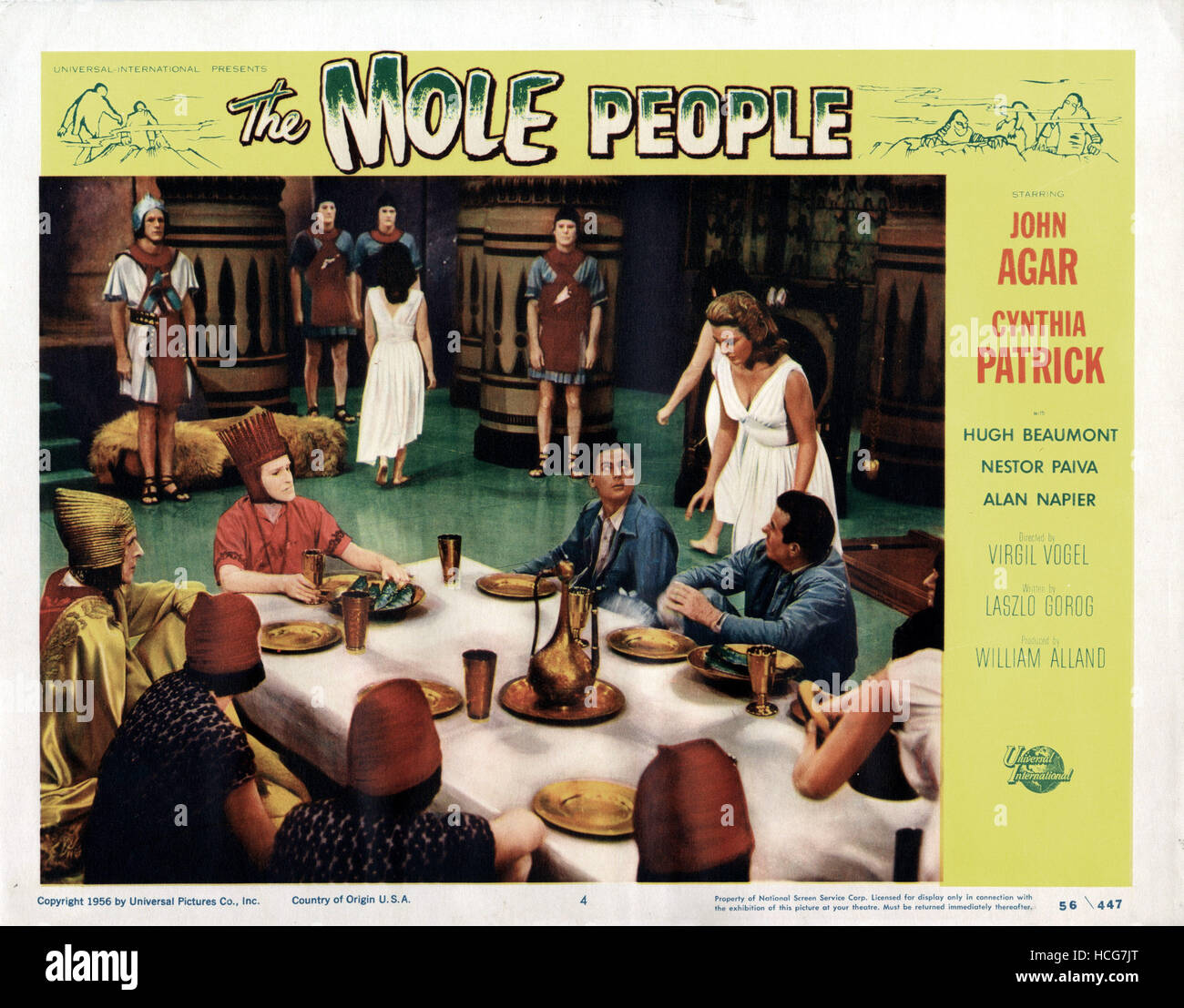 THE MOLE PEOPLE Cynthia Patrick, John Agar, 1956 Stock Photo - Alamy