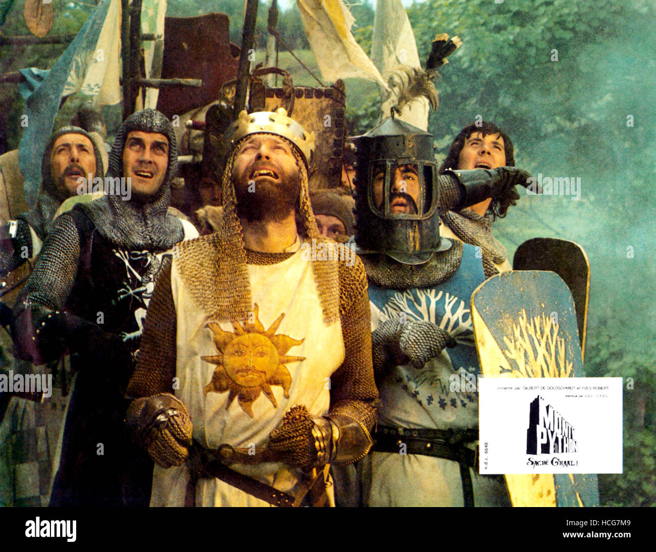 MONTY PYTHON AND THE HOLY GRAIL, rear from left: Eric Idle, Michael ...