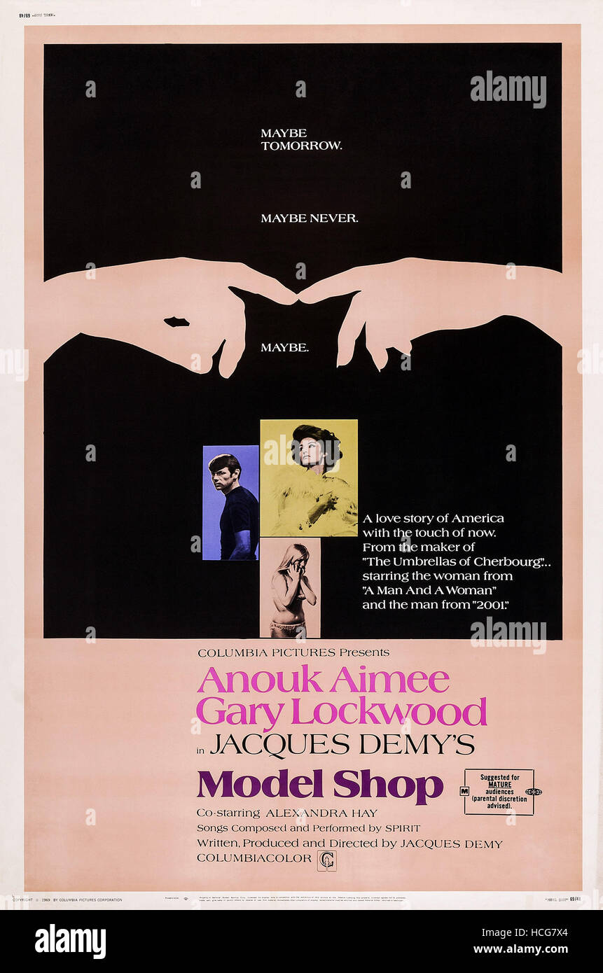 MODEL SHOP, US poster art, from left: Gary Lockwood, Anouk Aimee ...