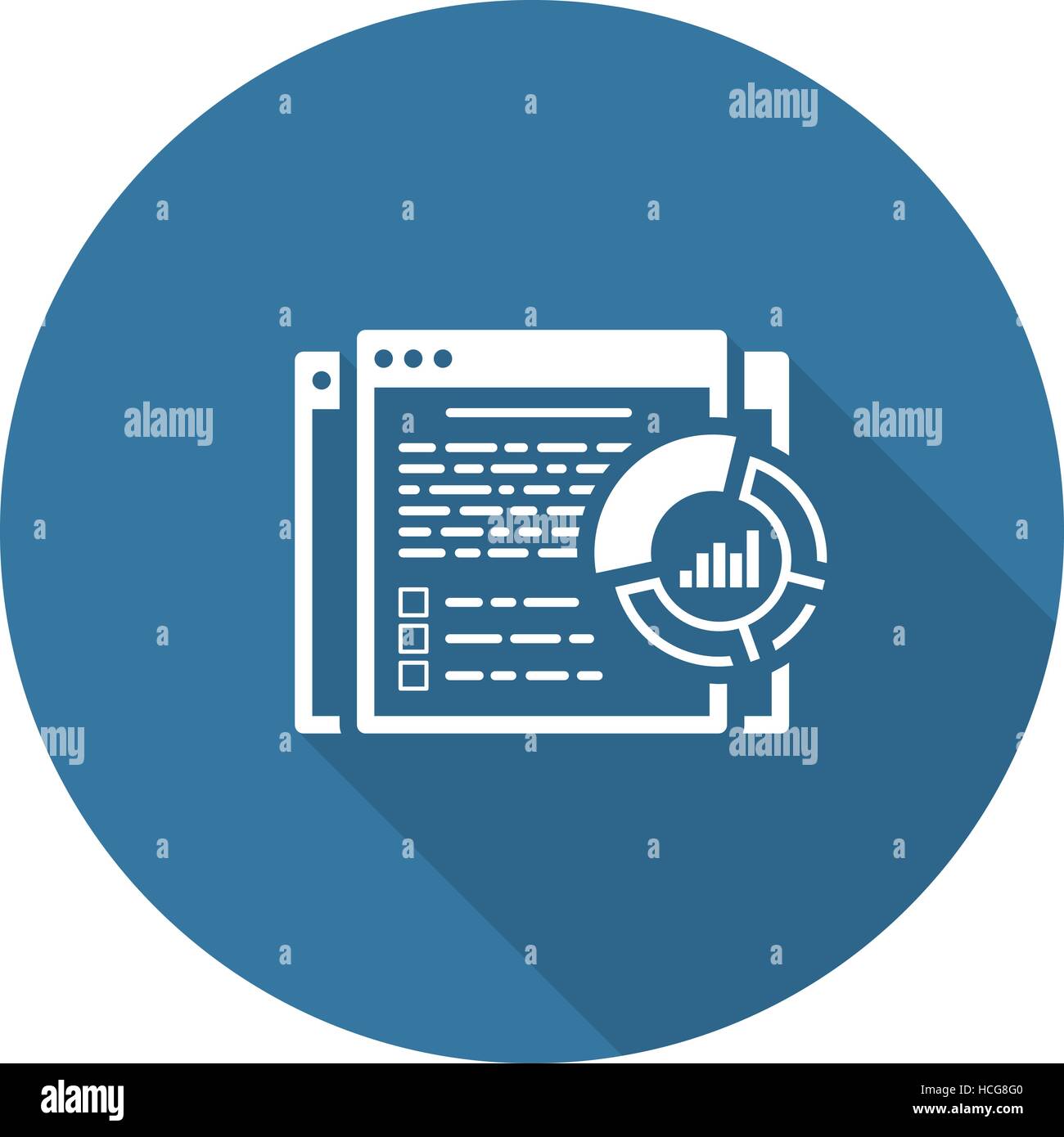 Report Icon. Business and Finance. Isolated Illustration. Web page with ...