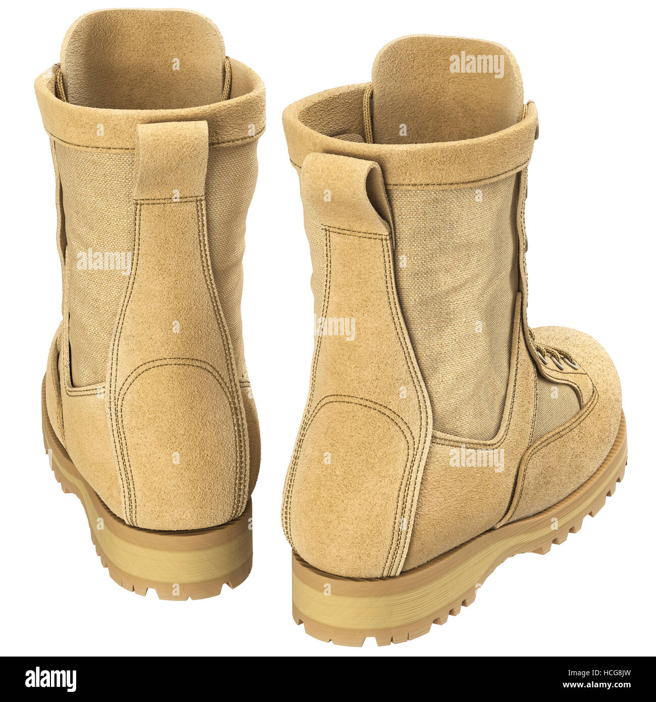 Military army boots, back view Stock Photo - Alamy