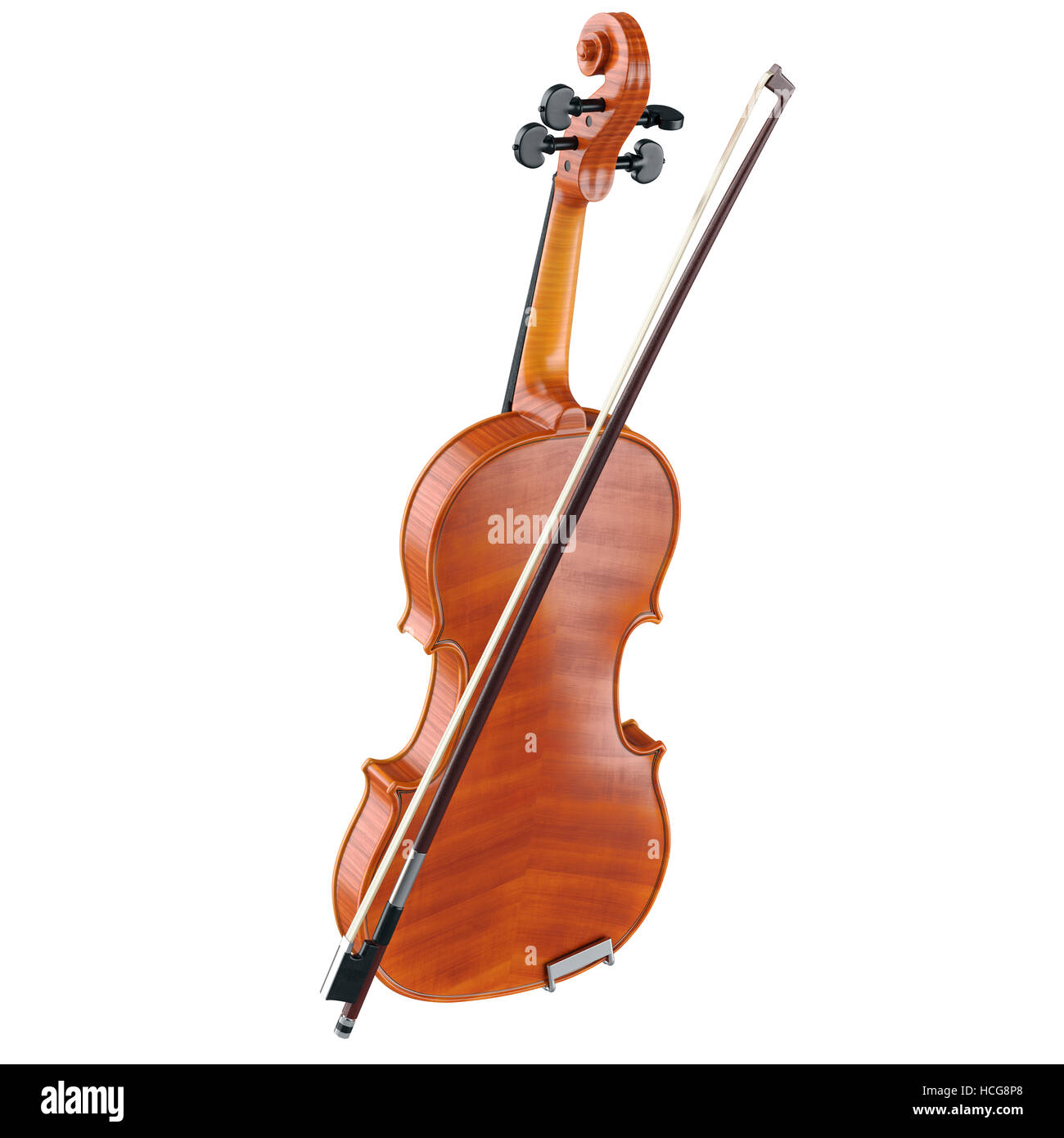 Violin classical with bow Stock Photo - Alamy
