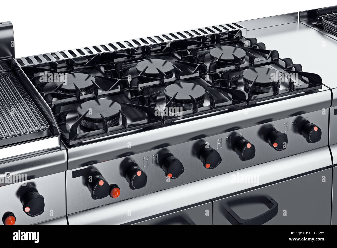 Kitchen equipment burner, close view Stock Photo - Alamy