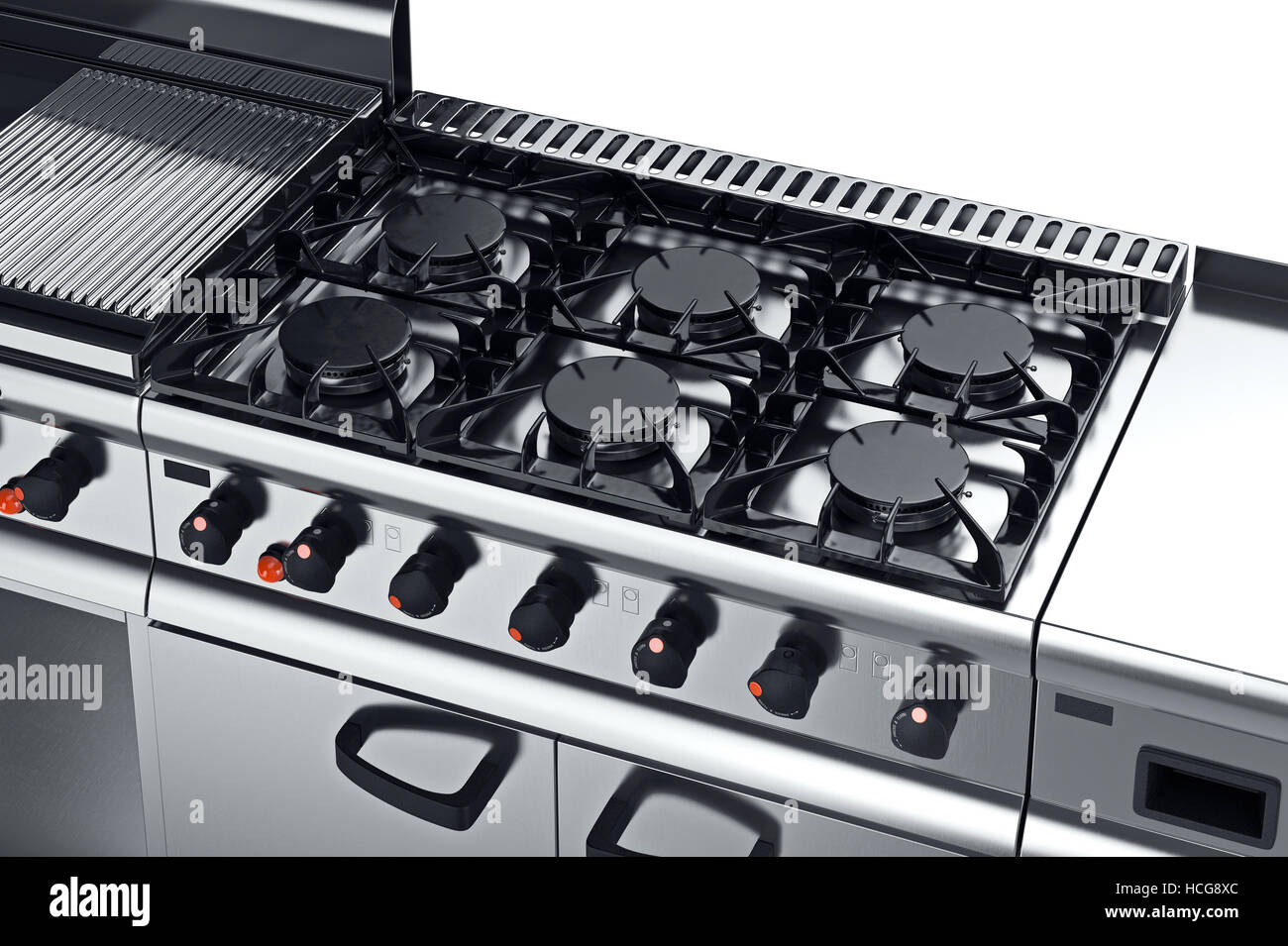 Kitchen equipment stove, close view Stock Photo - Alamy