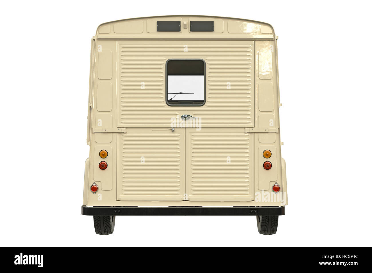 Food truck cafe, back view Stock Photo - Alamy