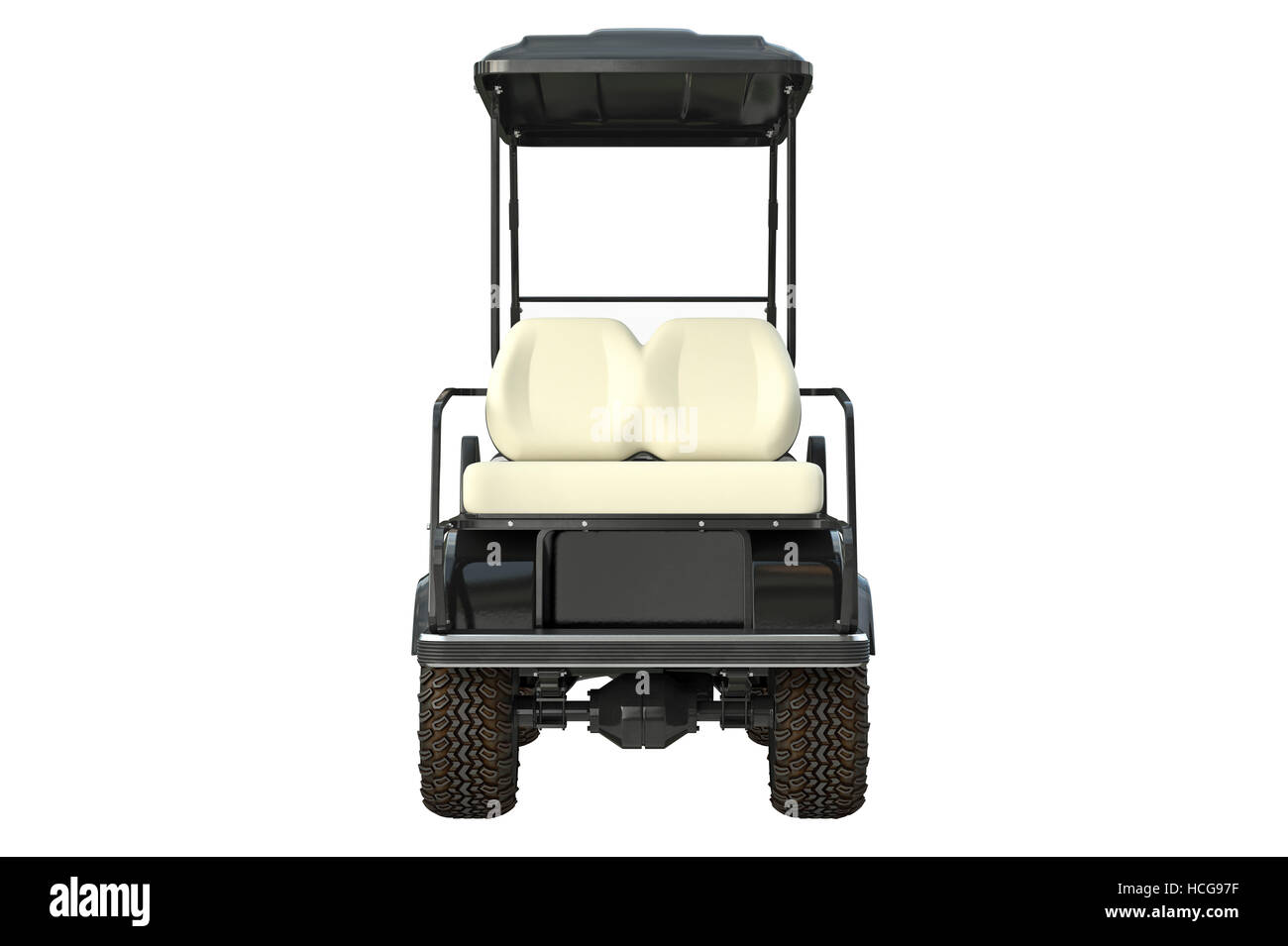 Golf car, back view Stock Photo - Alamy