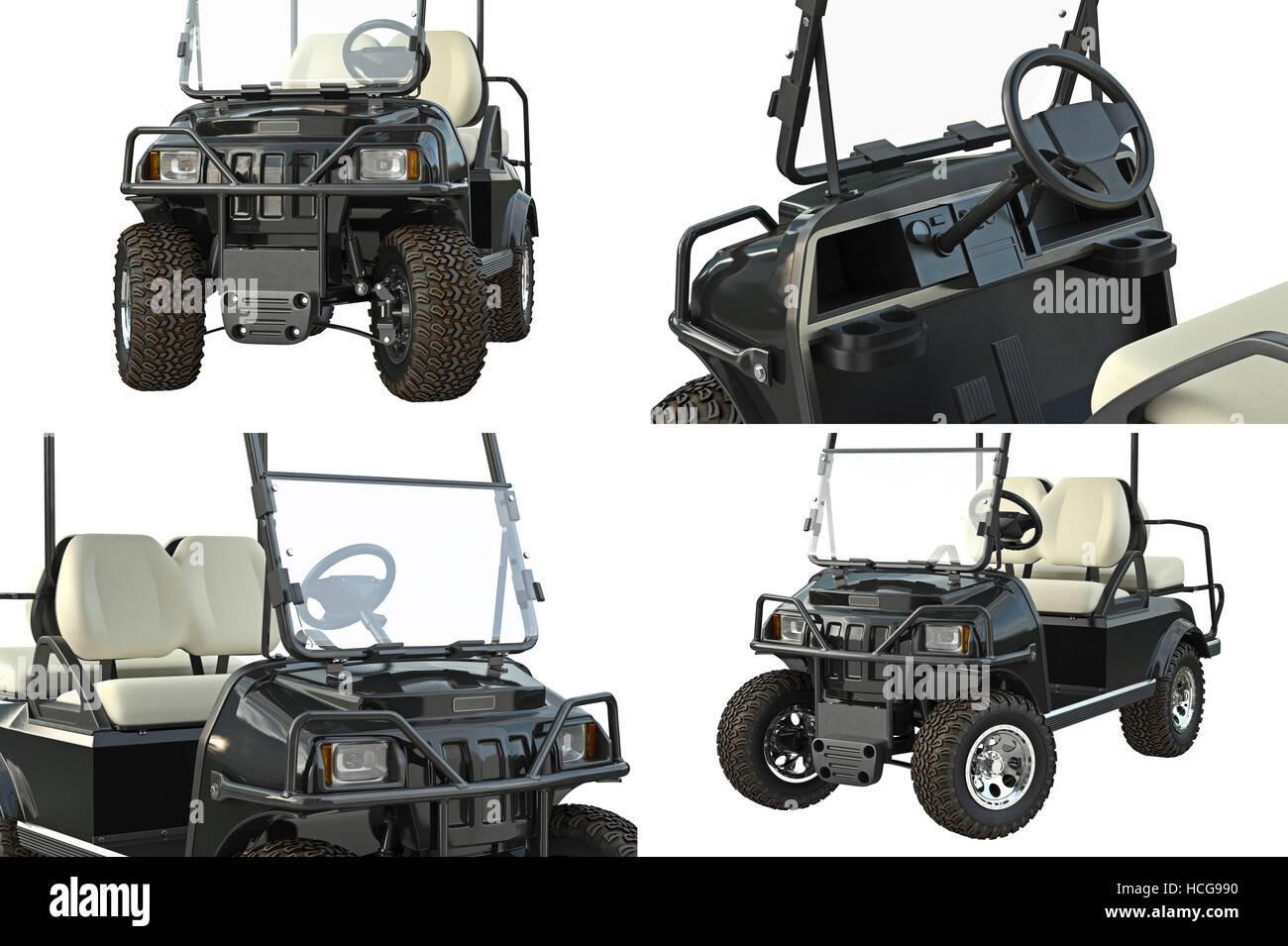 Golf car auto collection, close view Stock Photo - Alamy