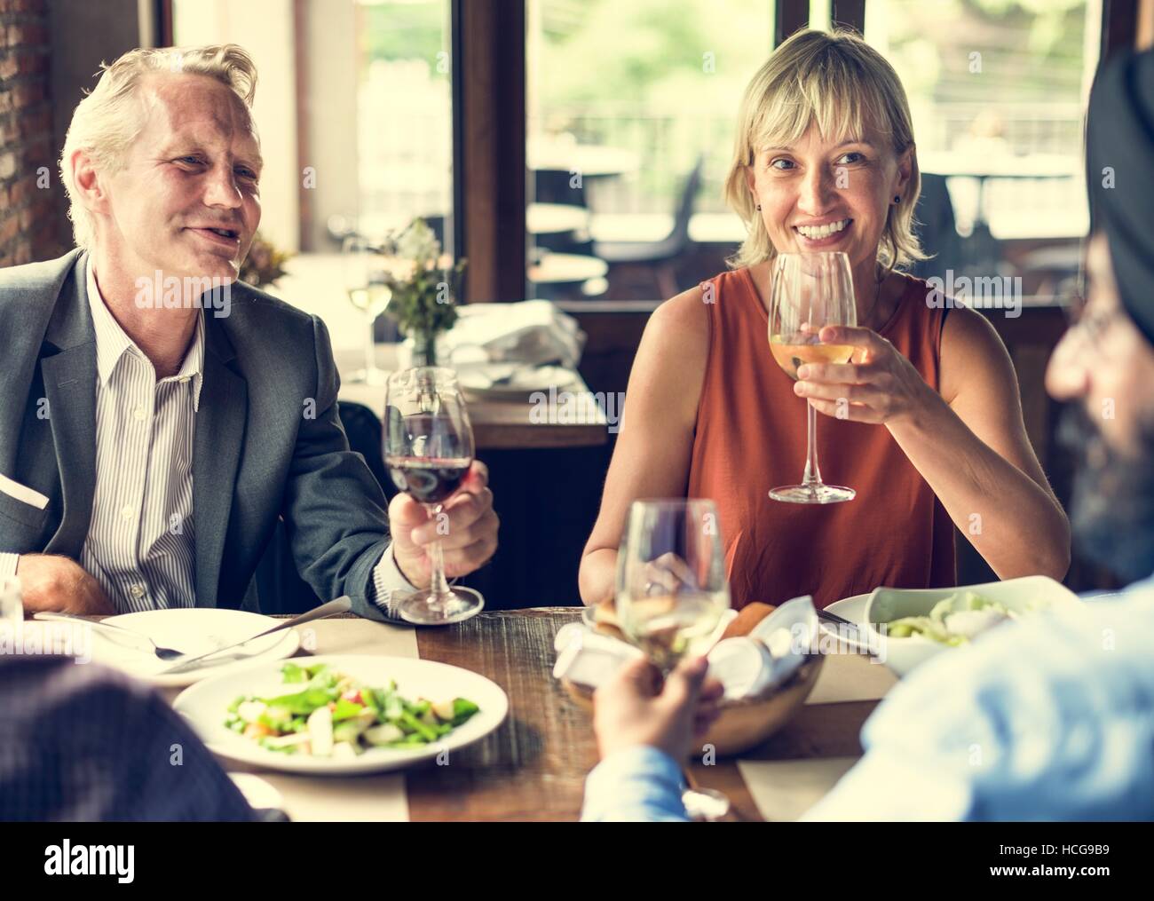 Business People Dining Together Concept Stock Photo - Alamy