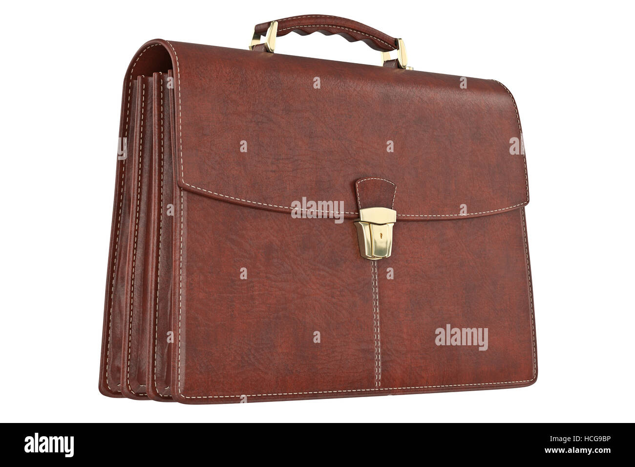 Briefcase leather classic Stock Photo - Alamy