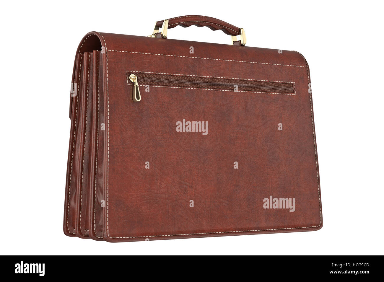 Briefcase classic brown Stock Photo - Alamy