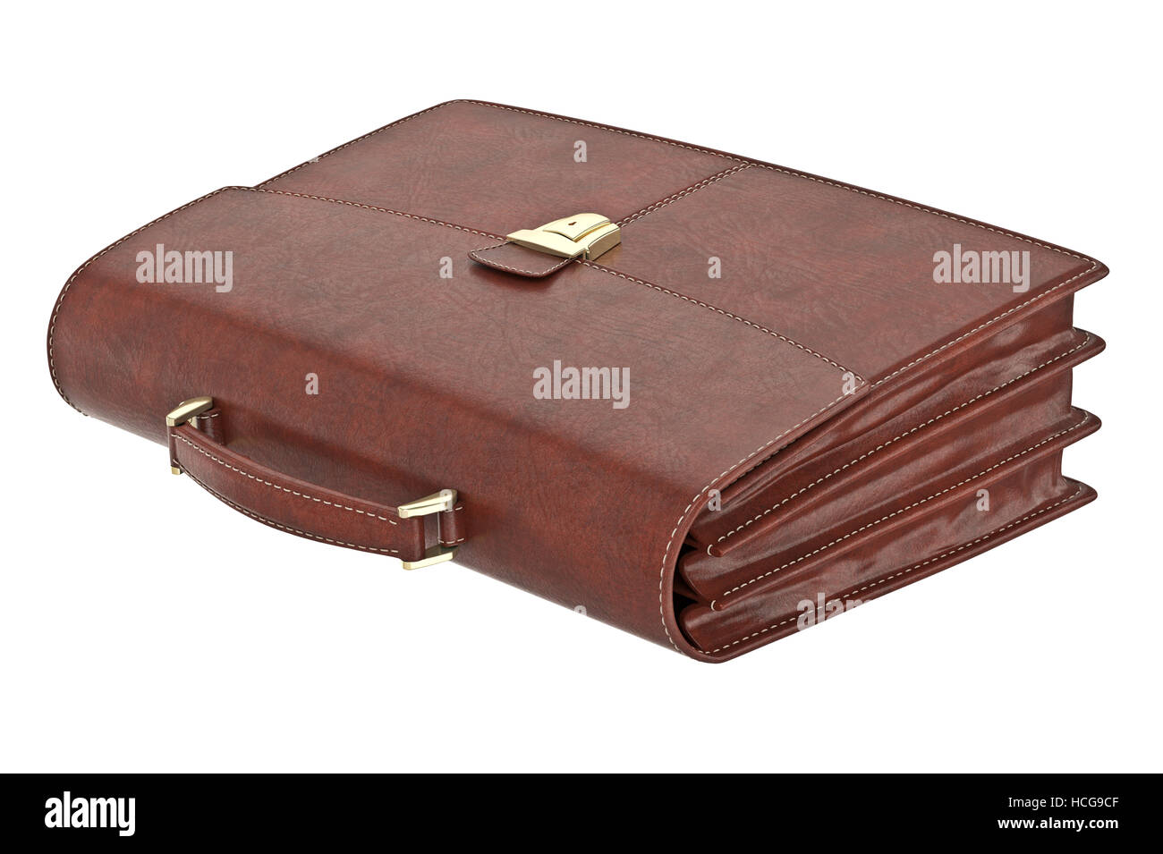 Classic leather briefcase Stock Photo - Alamy