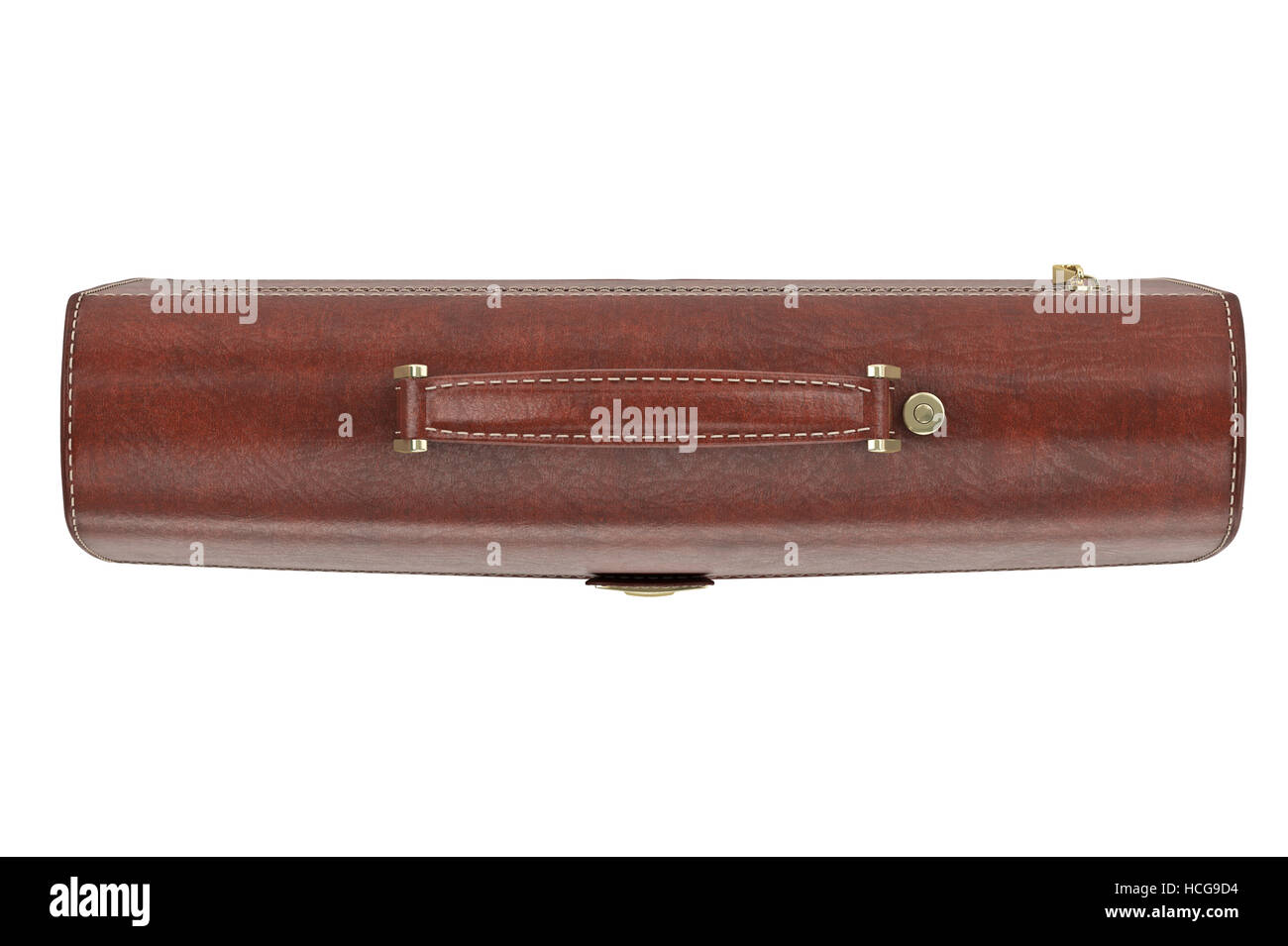 Leather briefcase, top view Stock Photo - Alamy