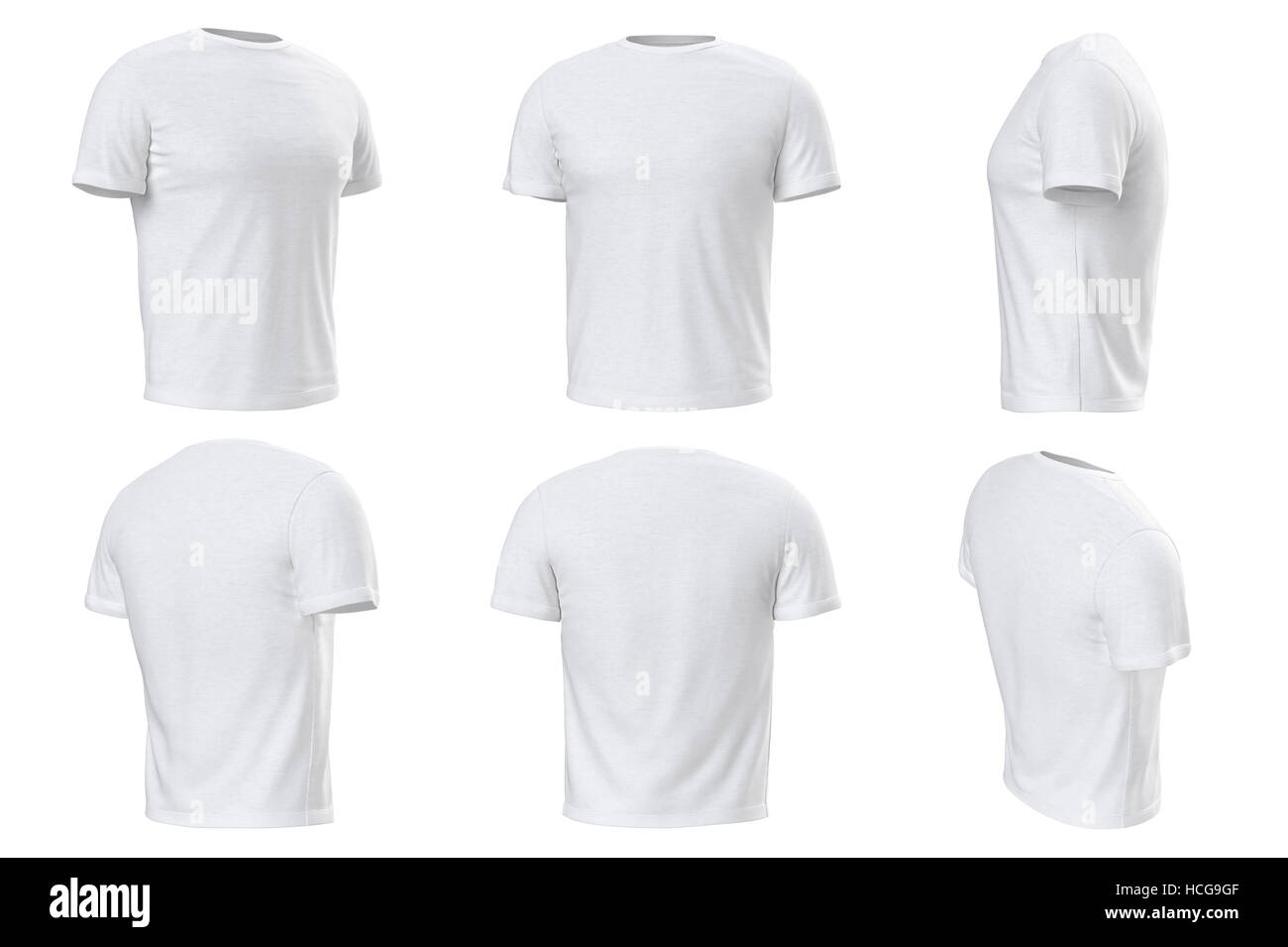 Tshirt white clothing set collection Stock Photo - Alamy