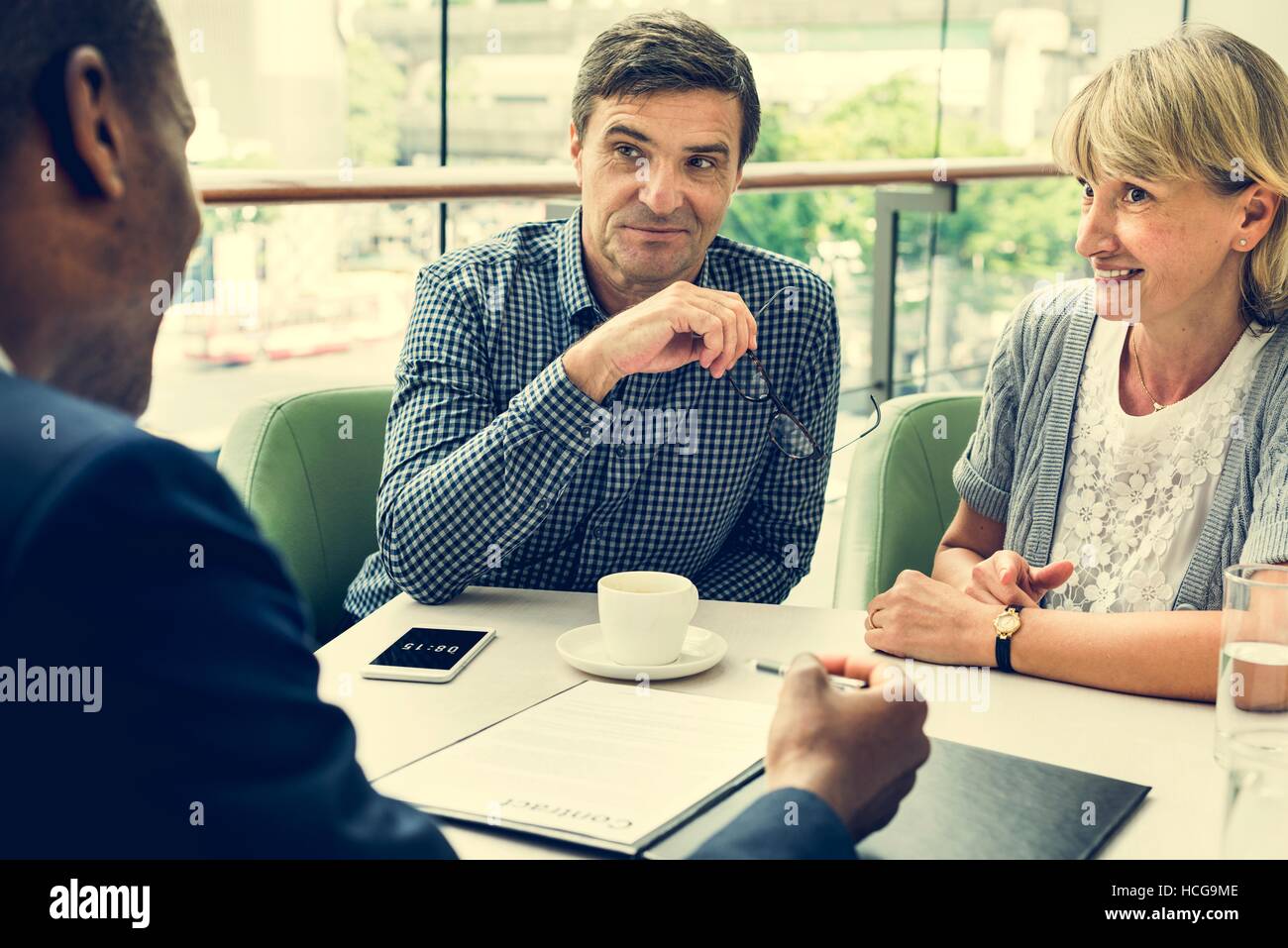 Business Discussion Talking Deal Concept Stock Photo - Alamy