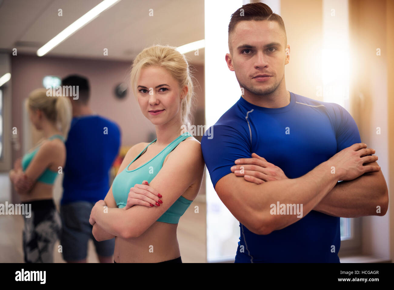Professional instructors at the gym Stock Photo - Alamy