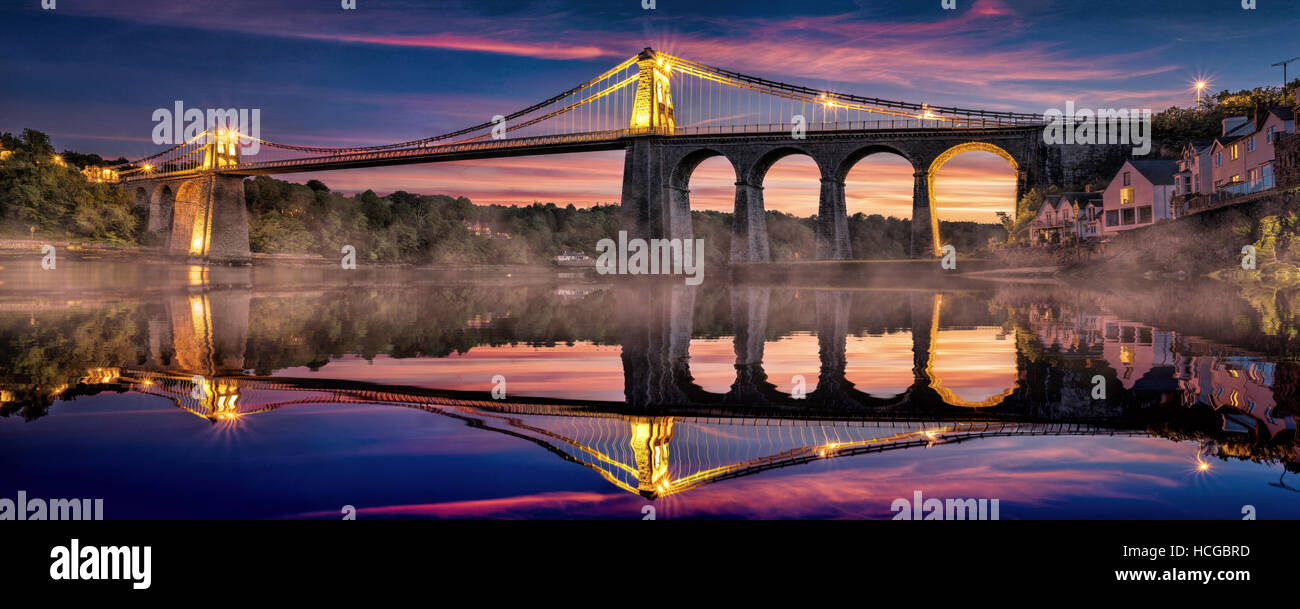 The Menai Suspension Bridge Stock Photo - Alamy