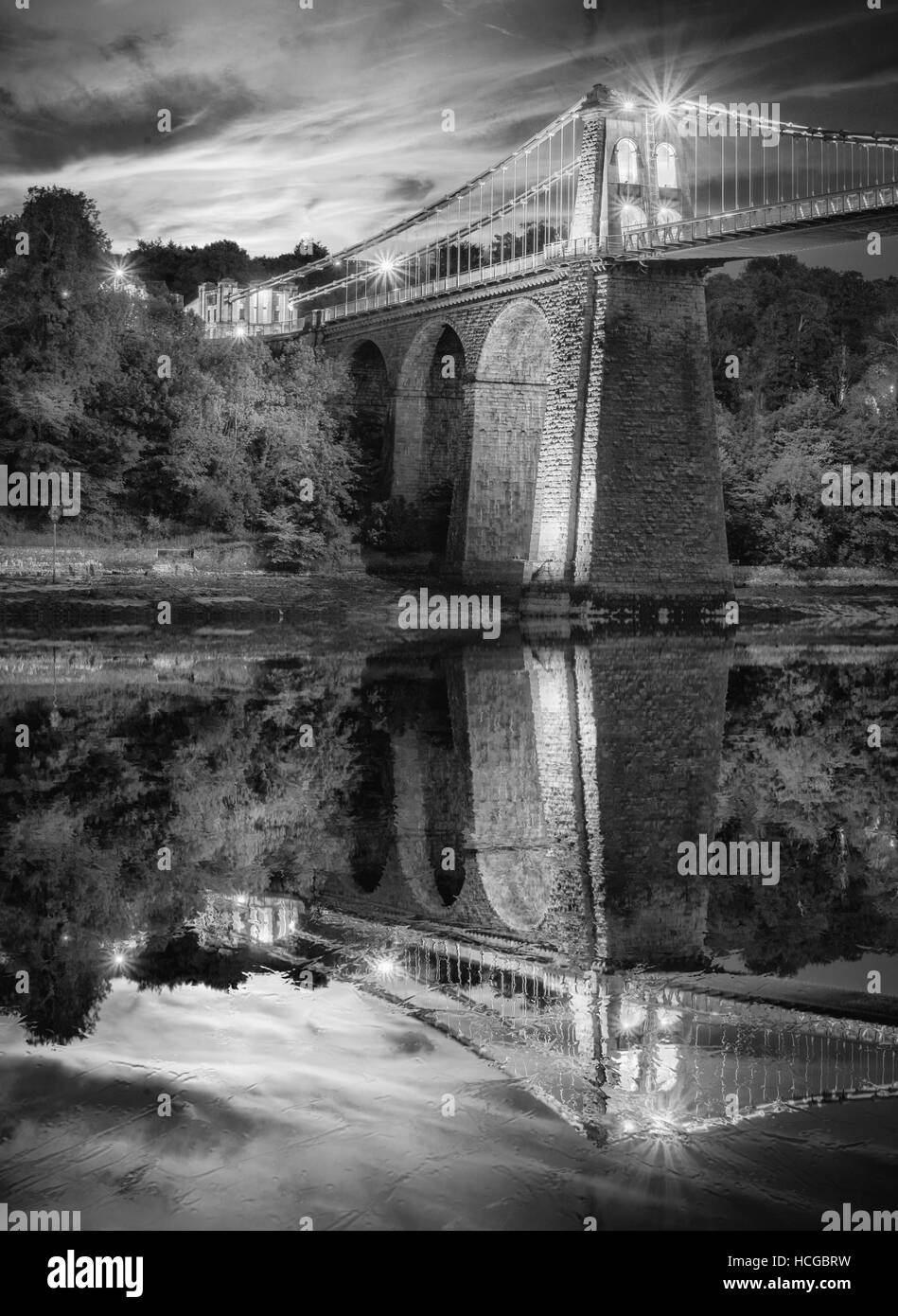 The Menai Suspension Bridge Stock Photo - Alamy