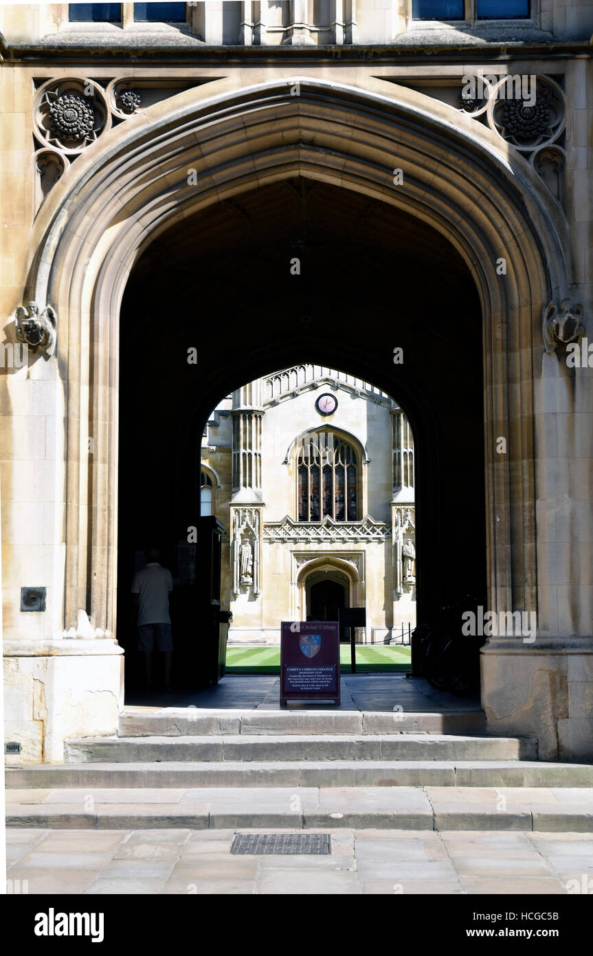 Corpus Christi College main entrance Stock Photo - Alamy