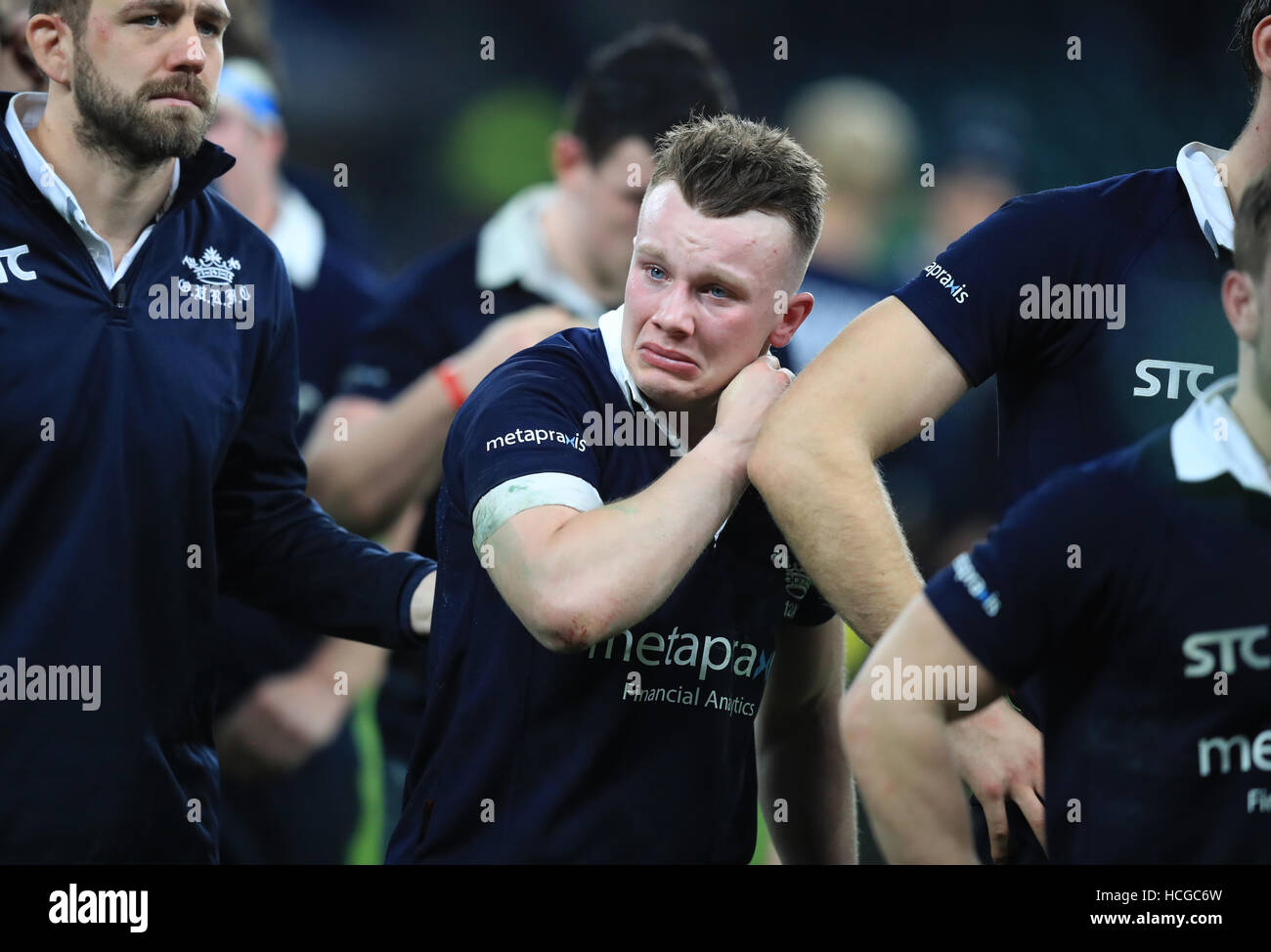 Oxford's Matt Greiger leaves the field in tears after losing the ...