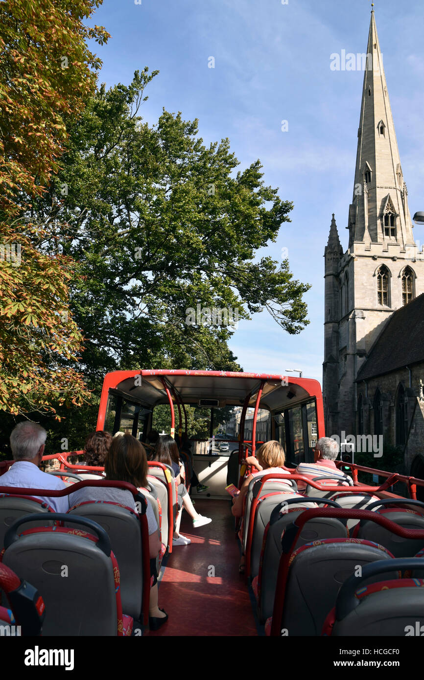 Open Top Bus Tour around Cambridge Stock Photo - Alamy