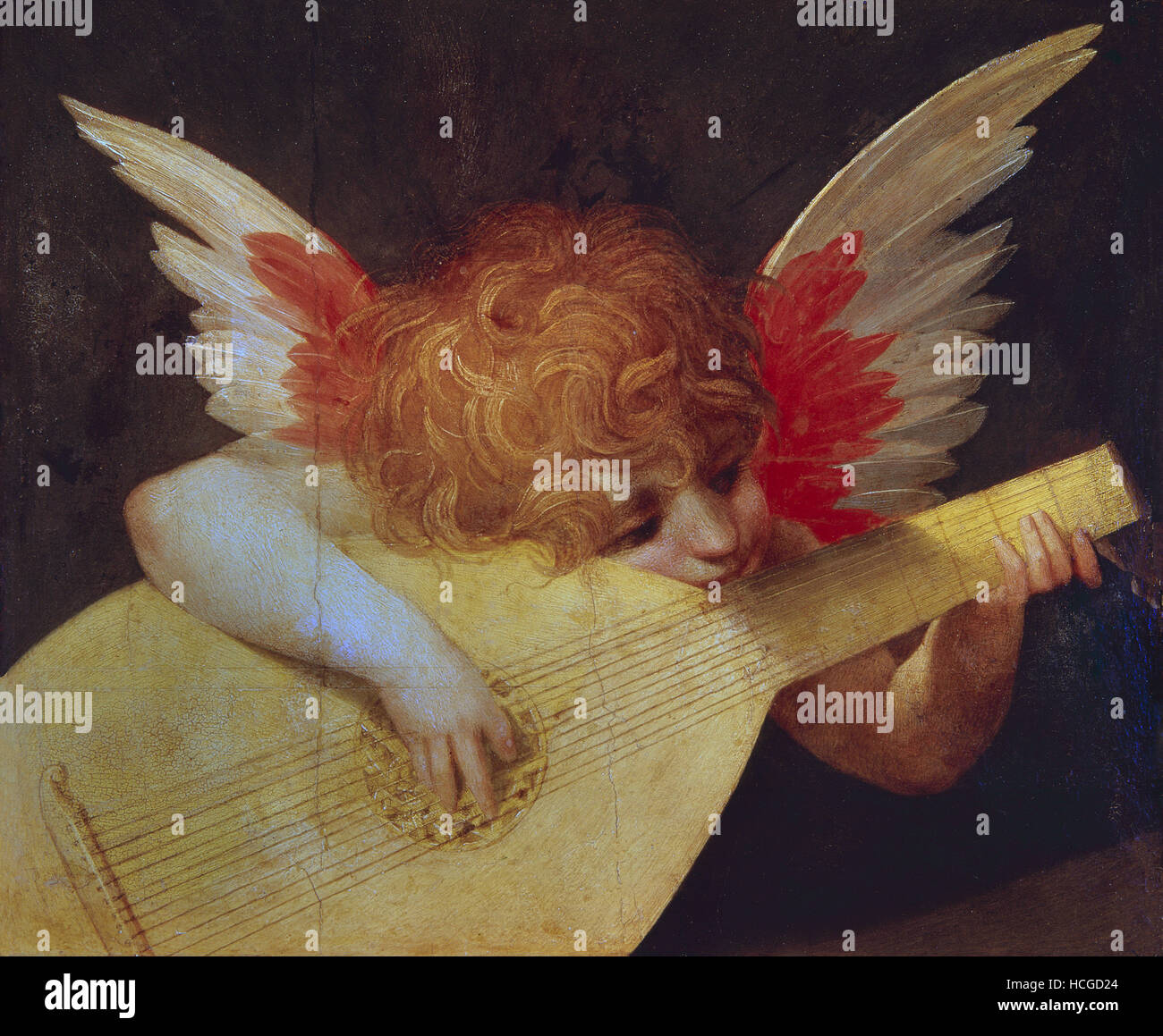 Rosso Fiorentino - angel playing the lute - 1520 Stock Photo - Alamy