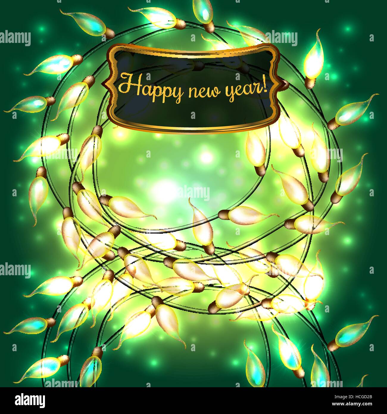 Colorful Glowing Christmas Lights.Vector elements can be used as ...