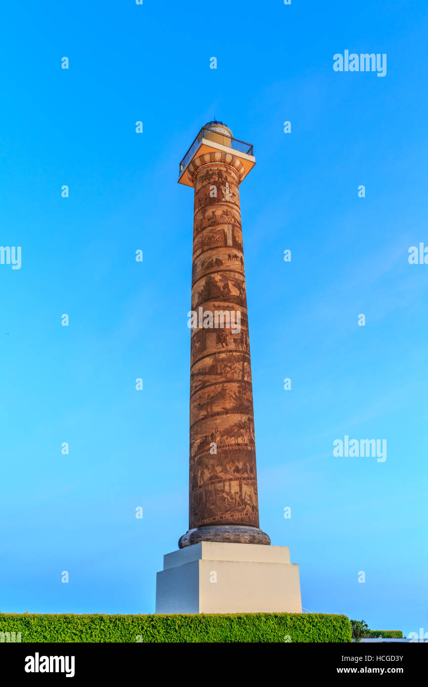 The Astoria Column is a tower overlooking the mouth of the Columbia ...