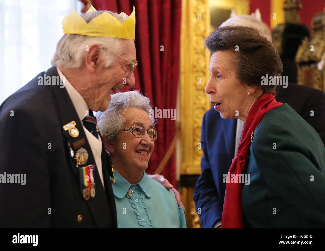 The Princess Royal with Normandy veteran Gordon Smith, 92, of the Royal ...
