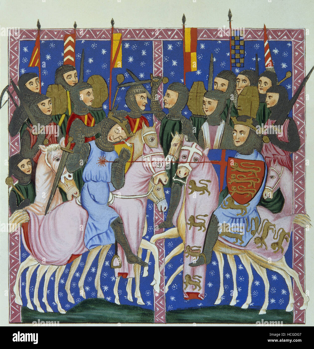King Harold II killed by William 1st conquering him at the Battle of ...