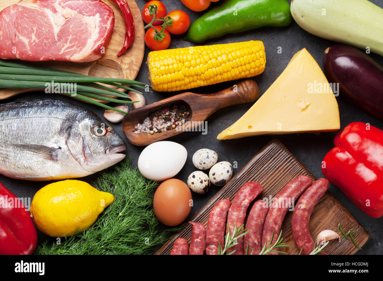 Vegetables fish hi-res stock photography and images - Alamy