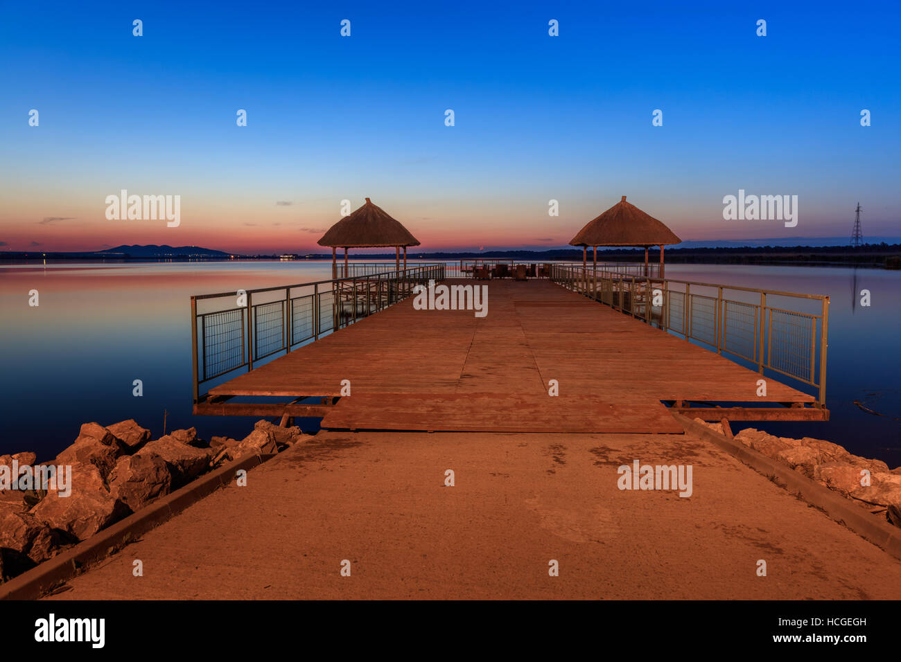 sunet over lake Stock Photo - Alamy